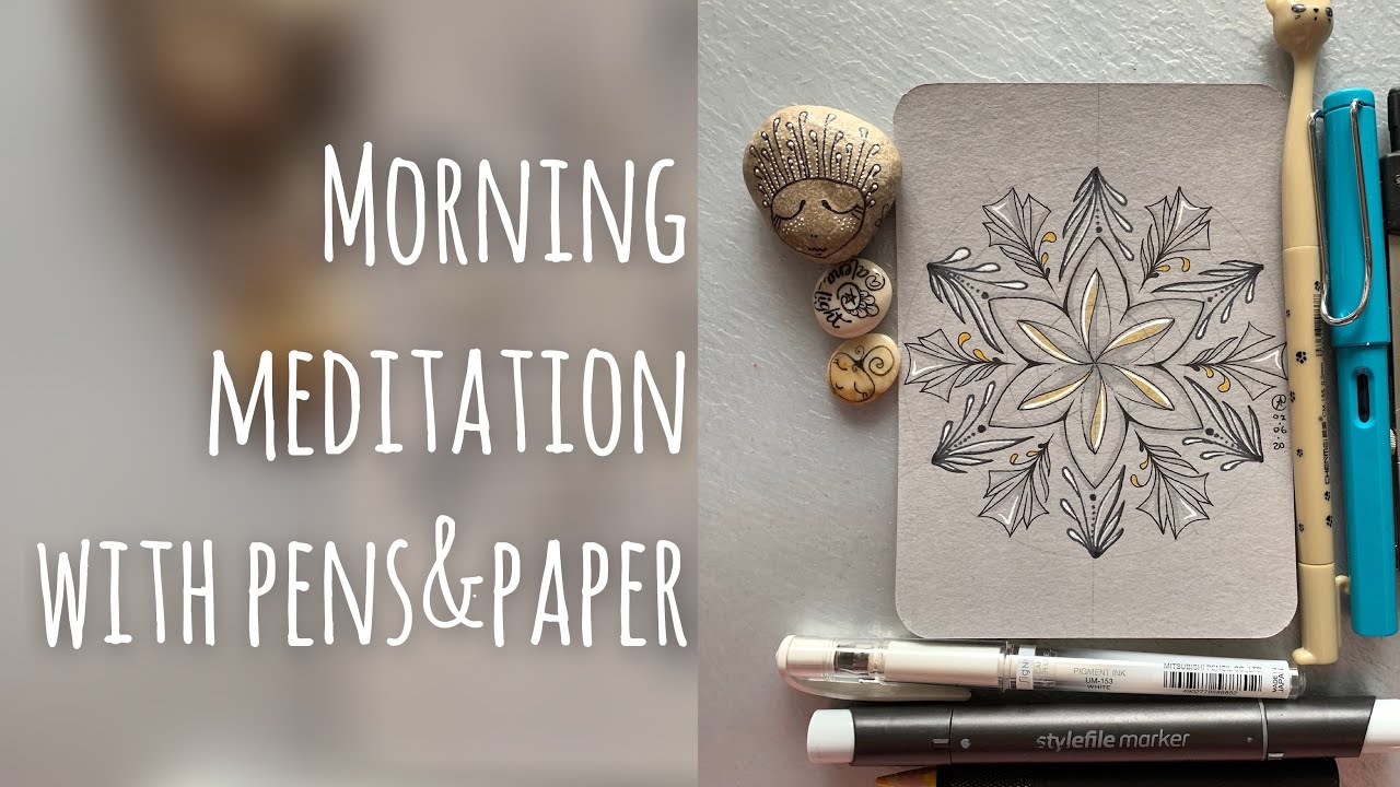 Morning meditation with pens and paper: drawing a mandala - YouTube