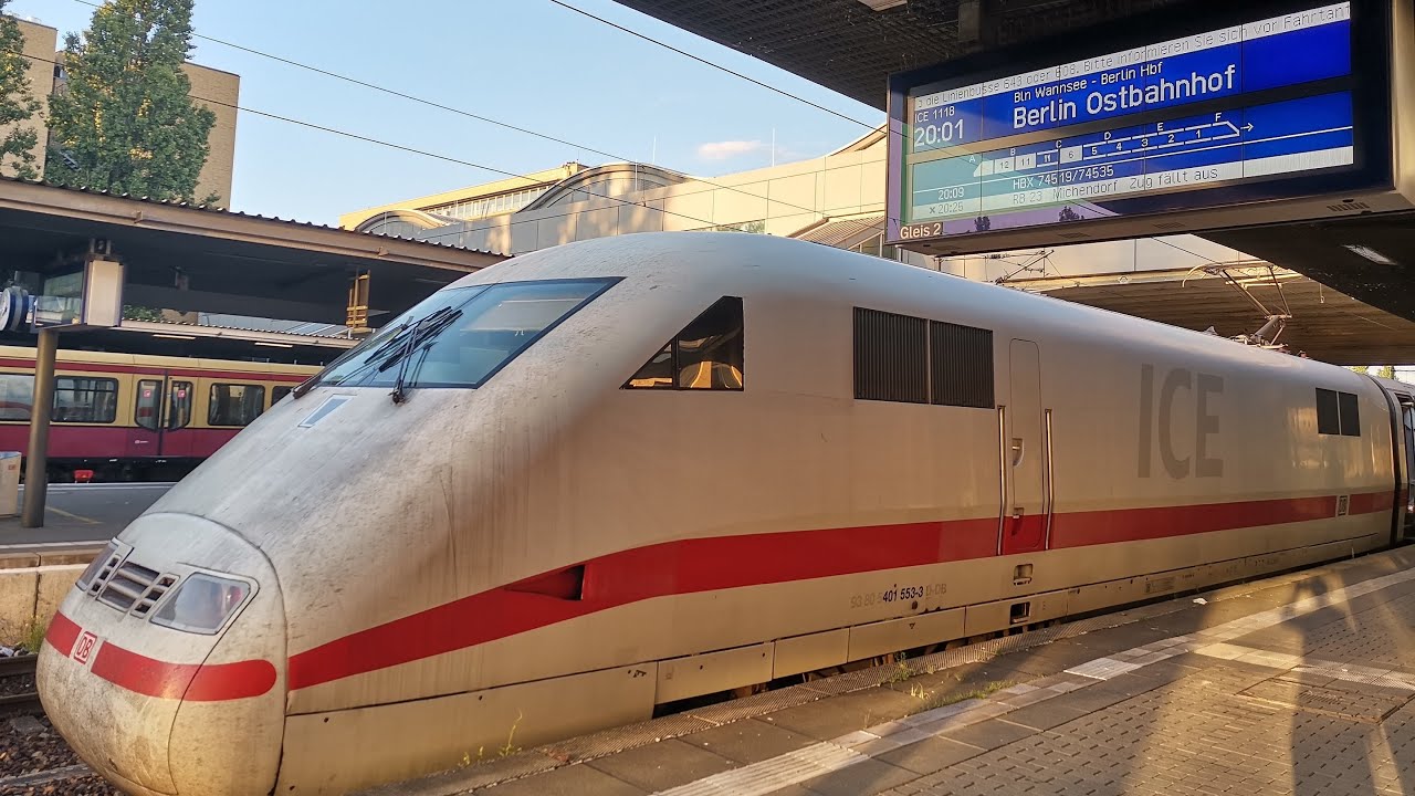 ! ICE 1-LDV(9-teilig) mit 3x1. Klasse wagen in Potsdam Hbf : ICE1118 ...