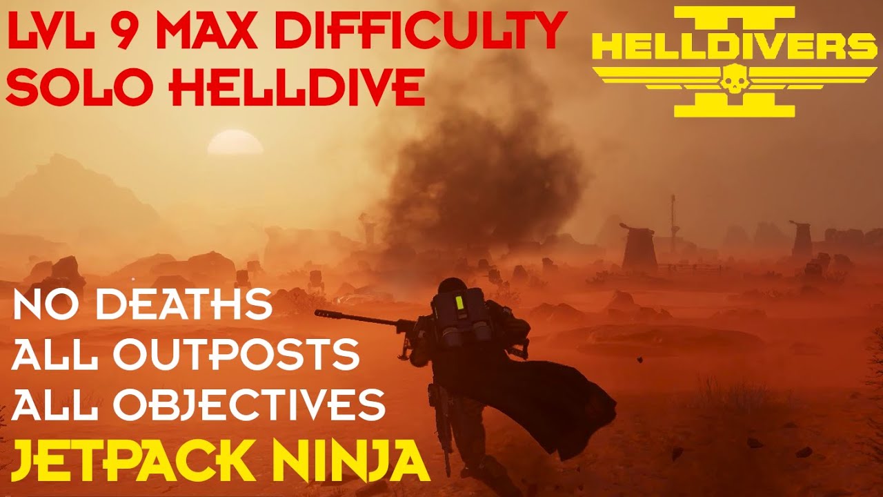Helldivers 2 // Jetpack Stealth - Lvl 9 Automaton Solo Helldive - All ...