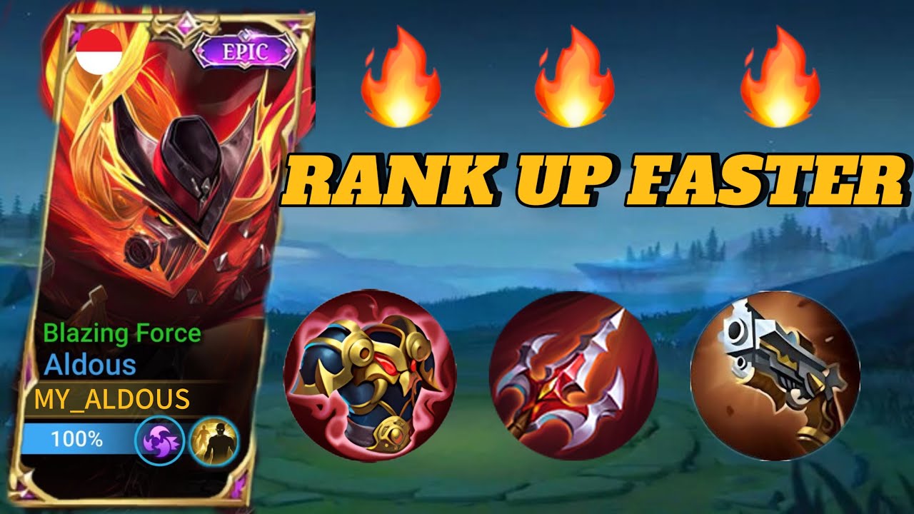 ALDOUS BEST BUILD TO RANK UP FASTER FOR THIS SEASON || GAMEPLAY ALDOUS ...
