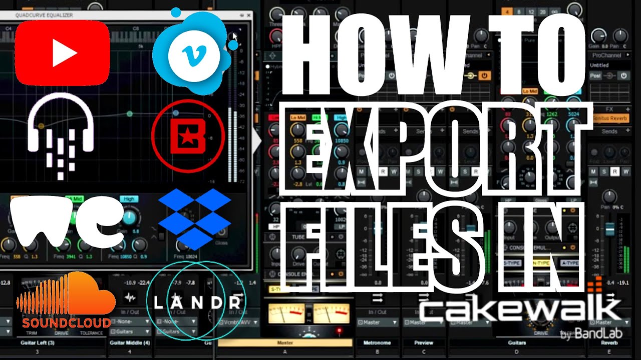 How To Export Files In Cakewalk | Tutorial | Video, Trackout, Wav and ...