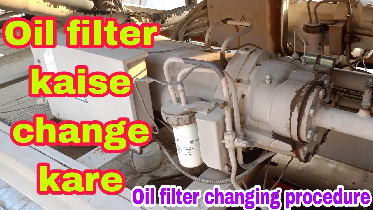 Oil filter changing trane chiller TRTAA - YouTube