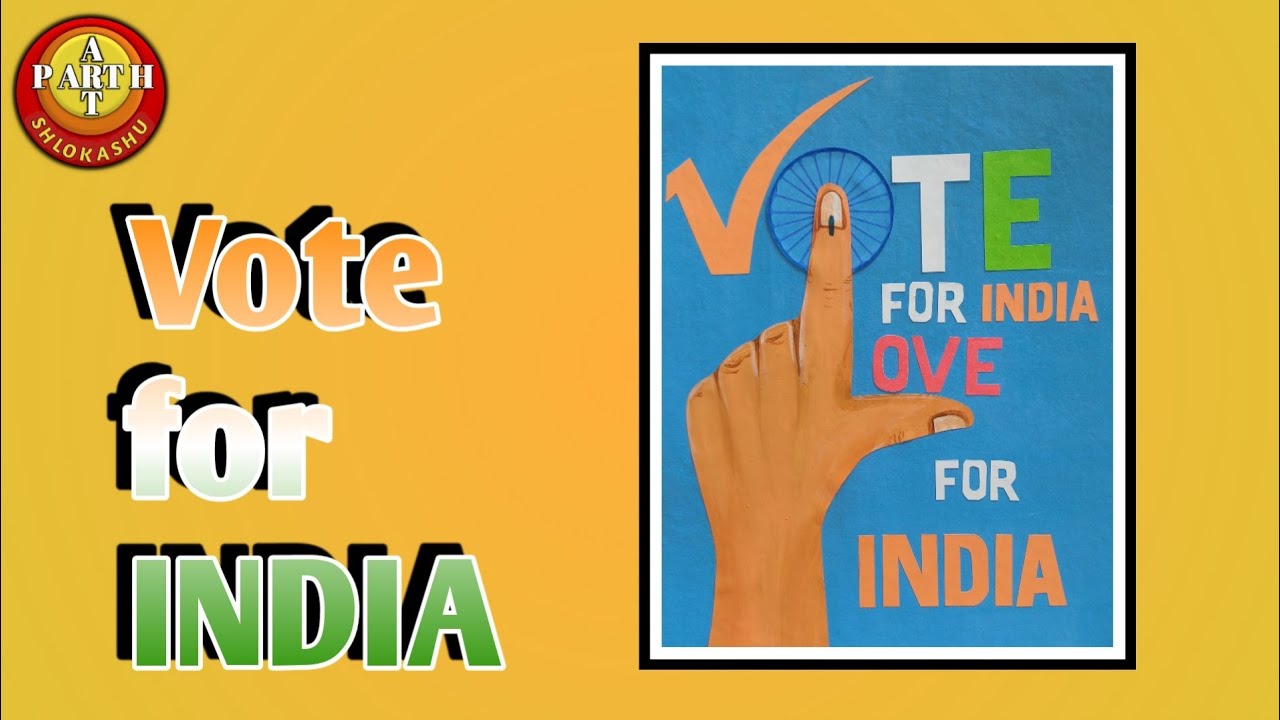 Vote for india poster design | election poster design - YouTube