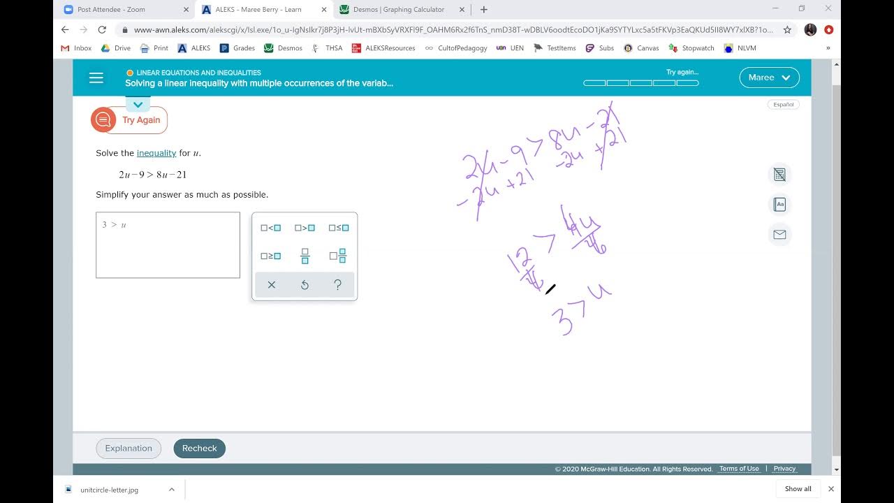 Solving a linear inequality with multiple occurrences of the variable: Problem type 1 - YouTube