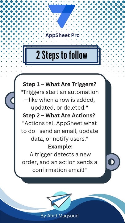 Automate AppSheet Tasks by Using Triggers & Actions | #automation #appsheet #triggers #action # ...