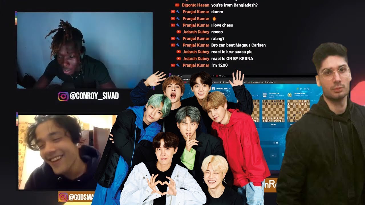 Rapper & Actor Play Chess while Listening to KR$NA & BTS in background ...