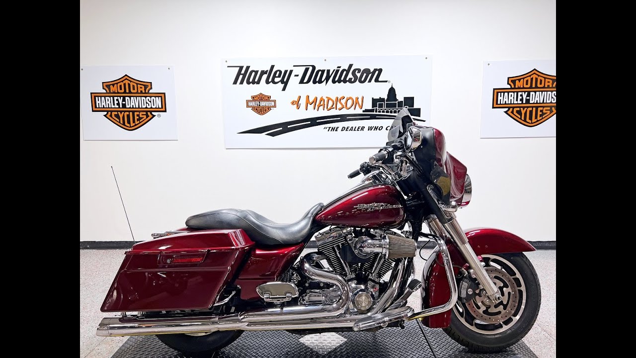 2008 Harley Davidson Street Glide FLHX crimson red sunglo - YouTube