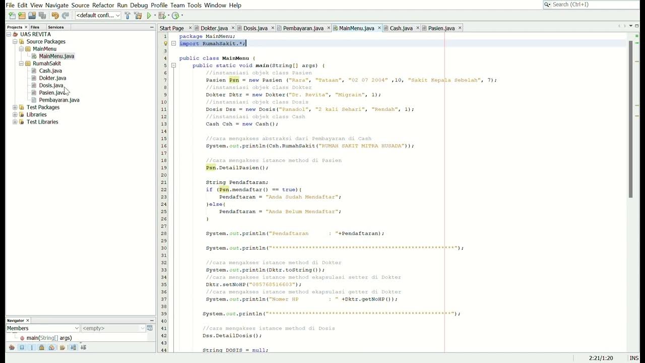 TUGAS UAS PBO (Sistem Rumah sakit) - YouTube