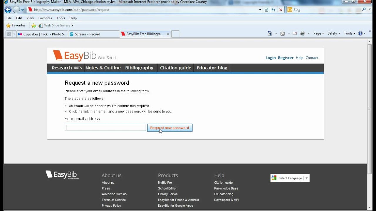 Mini-Lesson: How to Register or Login to EasyBib (Humphlett 8/12) - YouTube