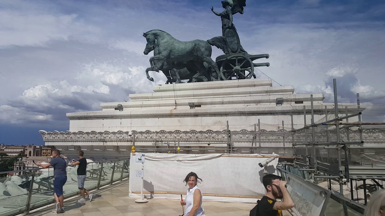 View - On top of the Capital building in Rome! - YouTube