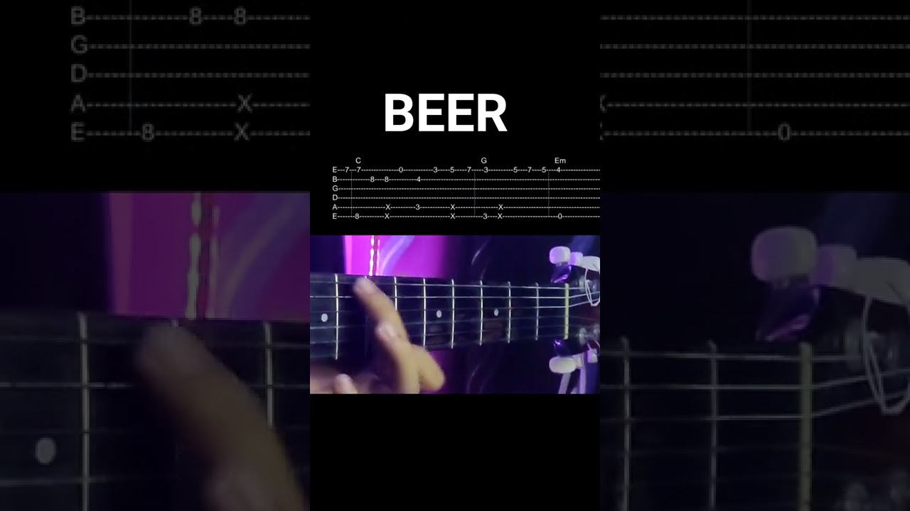 Itchy Worms - Beer (Guitar Tabs Intro) (Guitar Fingerstyle Tutorial ...