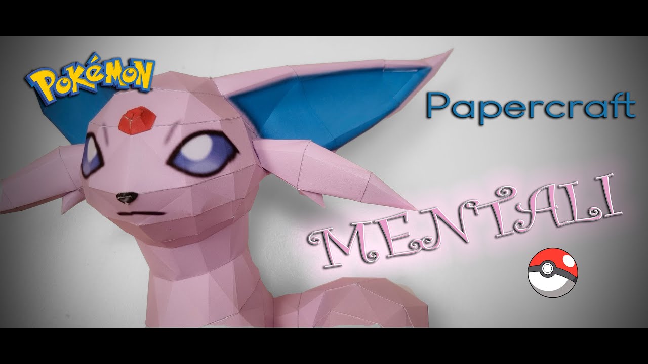 Papercraft Pokemon - Espeon/Mentali (Tutorial) - YouTube