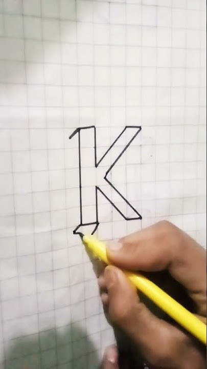 How to draw letter K vesry easy #3d trick #youtube - YouTube