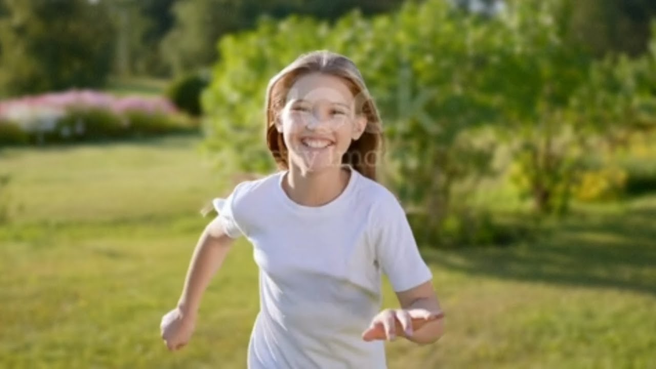 10 year old girl running in the park - YouTube