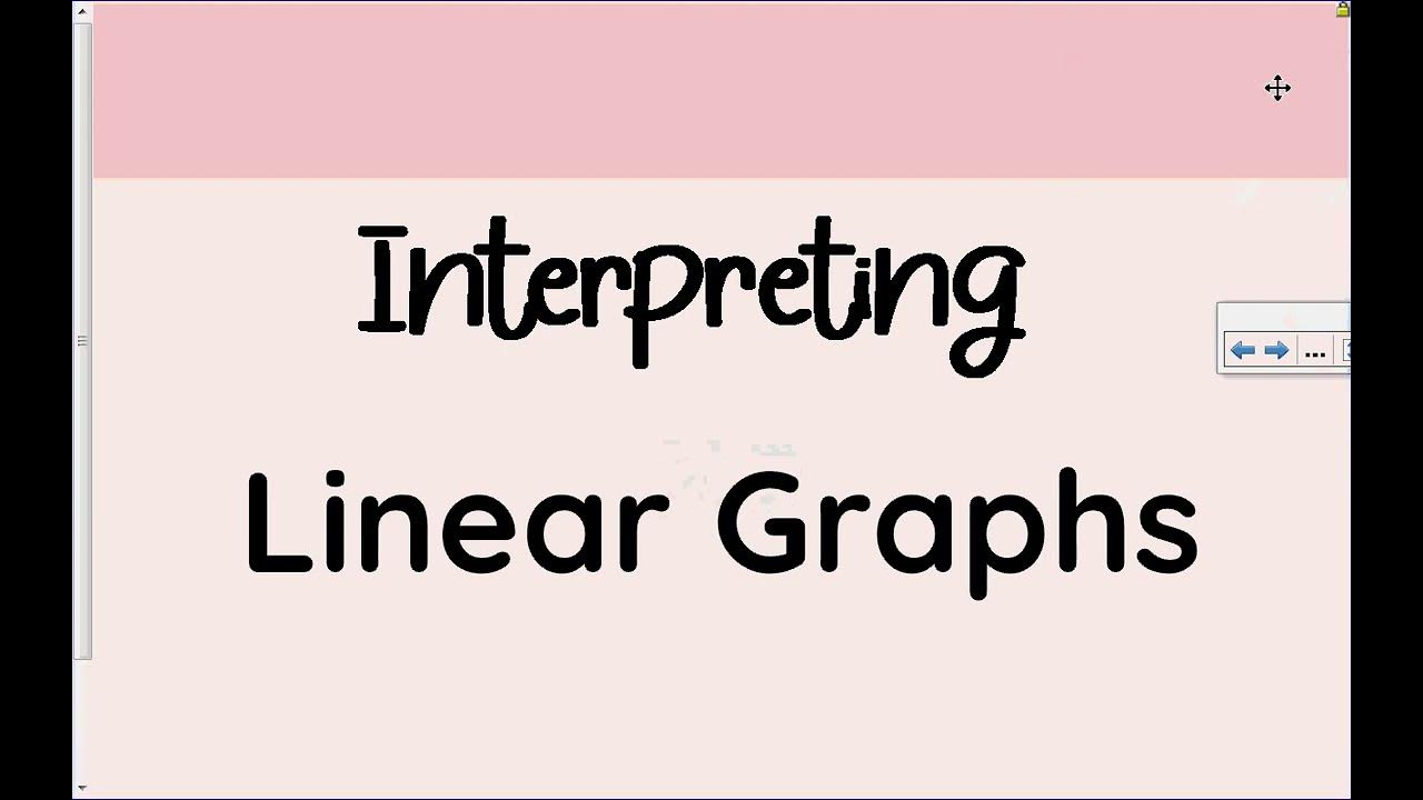 Interpreting Linear Graphs (5.7) - YouTube