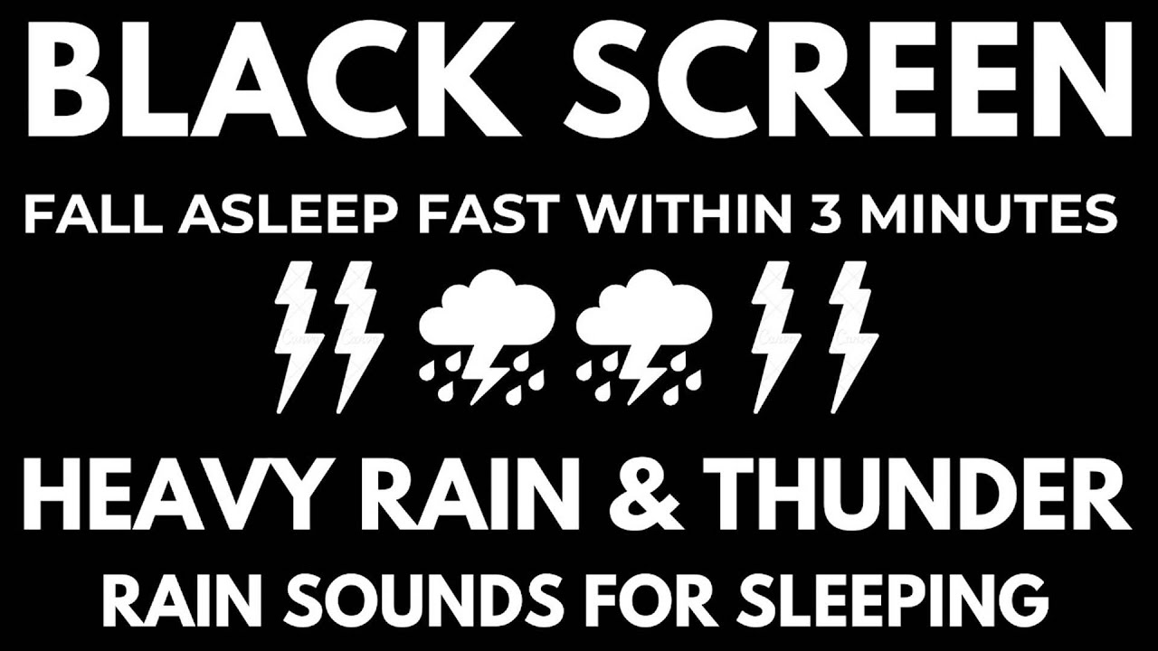 Heavy Rain And Thunderstorm Try Listening For 3 Minutes Fall Asleep