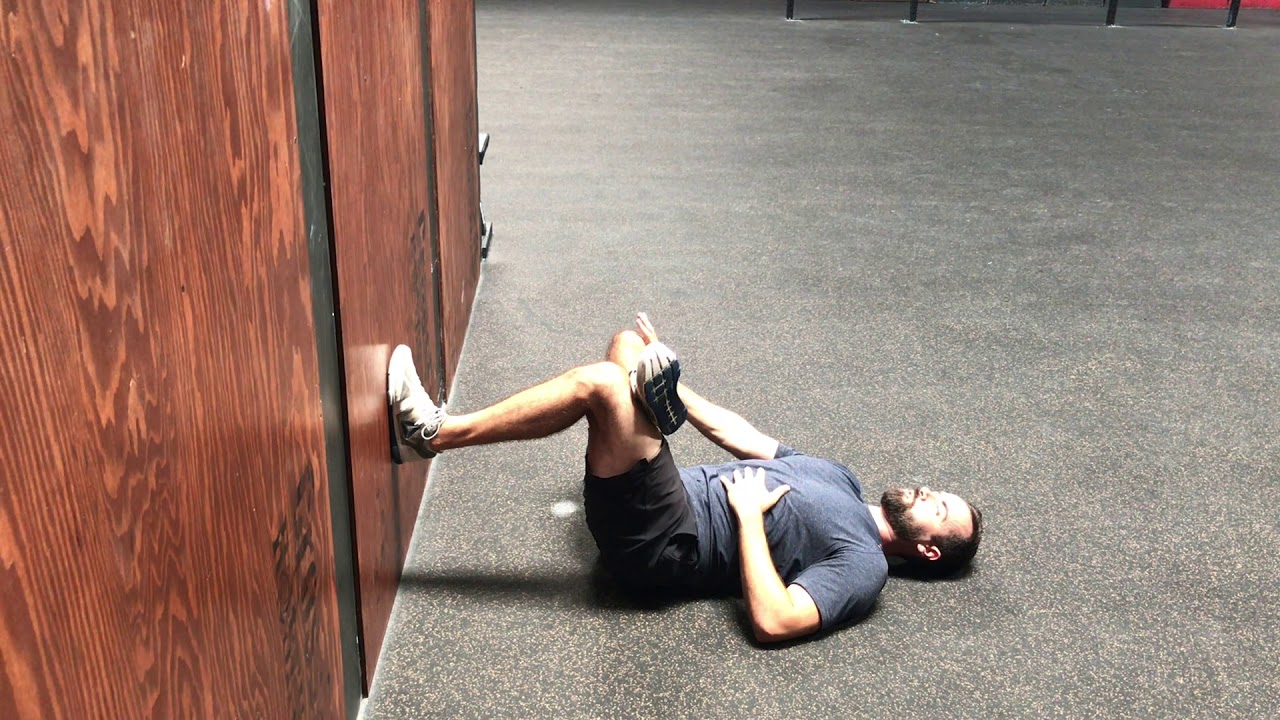 Fix It: Wall Assisted Figure Four Stretch - YouTube