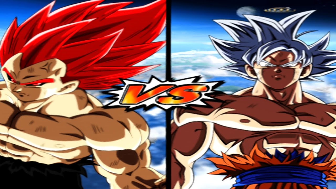 Evil Vegeta SSJ Red Evolution Vs Goku Ultra Instinto Dominado DBT3 ...