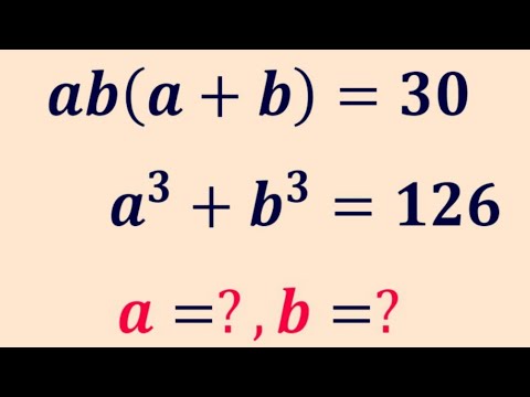 A Nice algebra math problem | Olympiad Problem | How to find the Value of 'a' & 'b' - YouTube