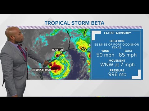 Tropical Storm Beta track and rainfall update | 12 p.m. Sept. 12, 2020 ...