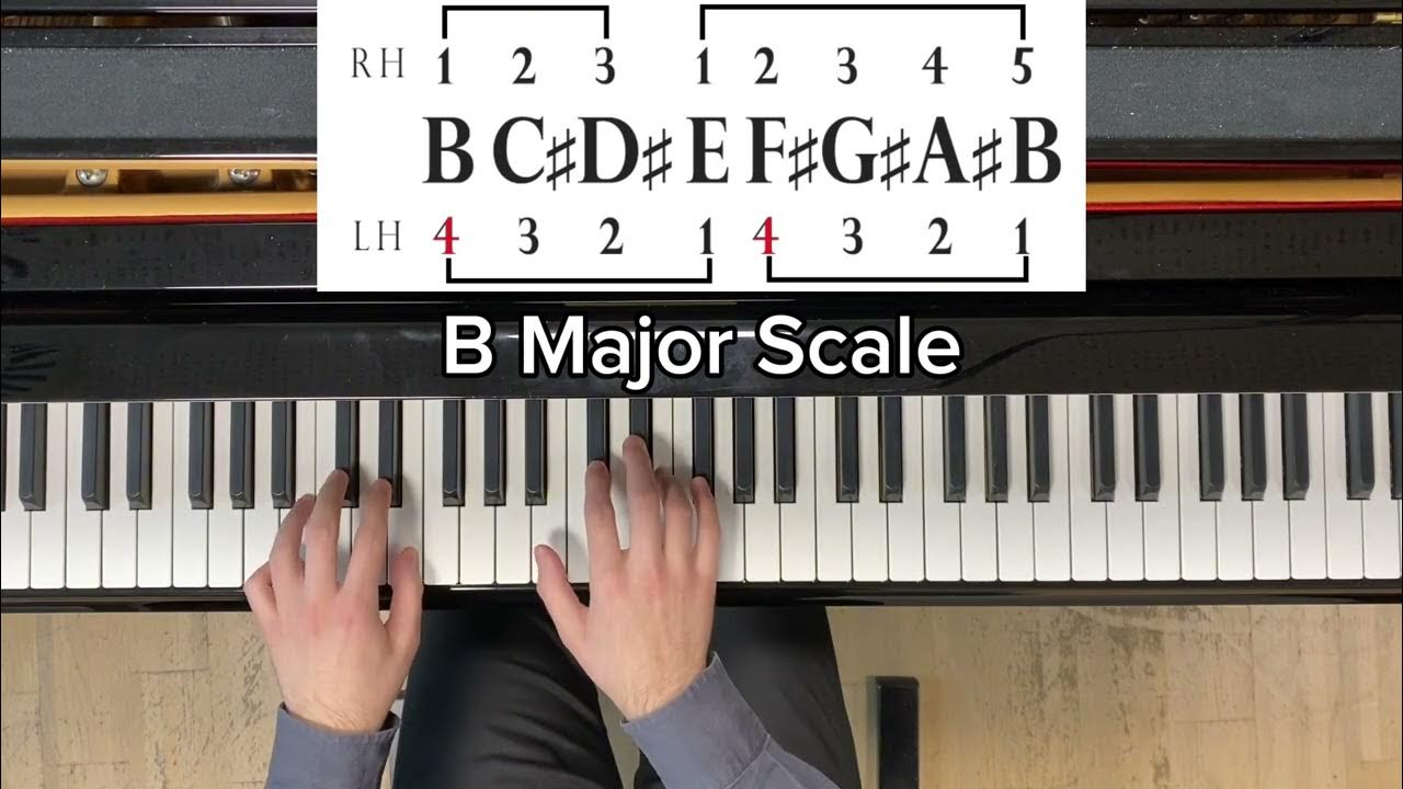 B Major Scale Piano #pianobeginner #pianotutorial #pianoscales - YouTube