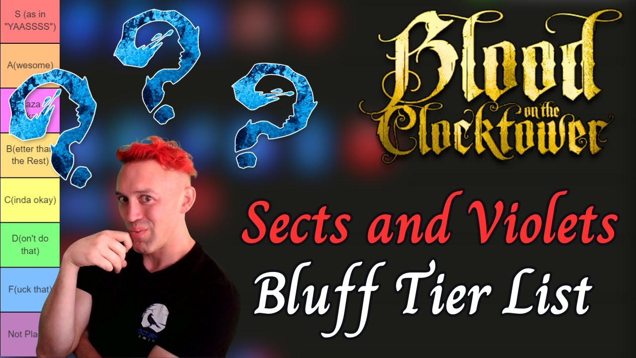 Blood on the Clocktower Sects and Violets Bluff Tier List - YouTube