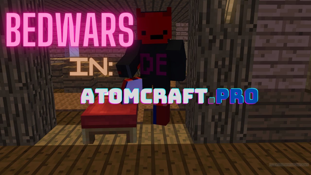 minecraft bedwars in ATOMCRAFT.PRO - YouTube