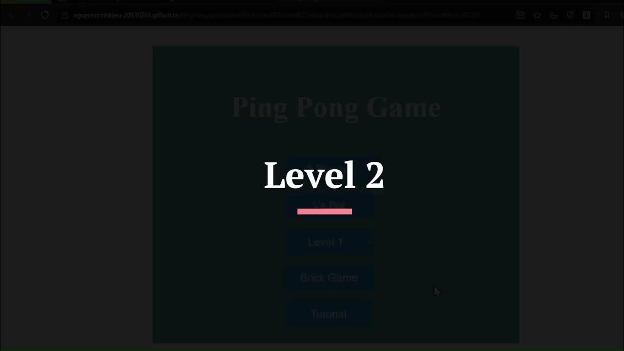 Pingpong Game Htmlcssjavascript Youtube