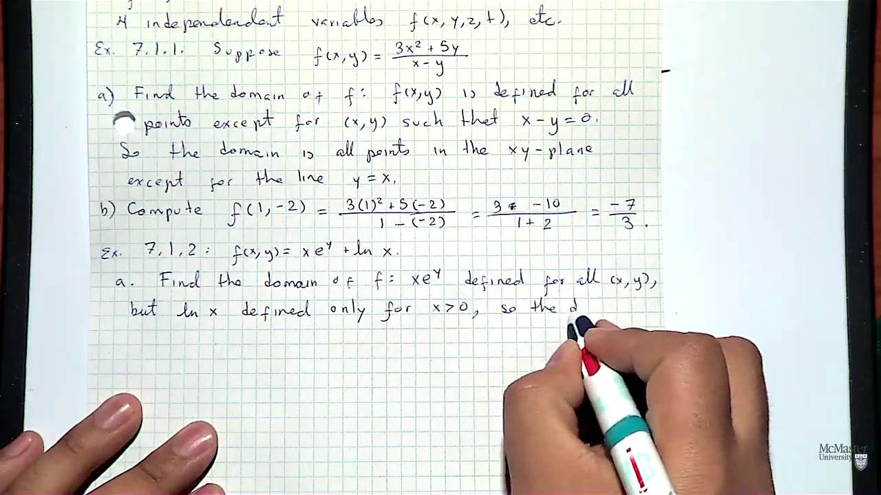 Lecture 19 Functions Of Several Variables Part 1 Feb 24 2020 Youtube