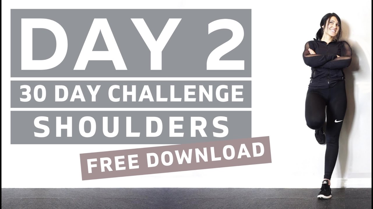 30 DAY CHALLENGE DAY 2 | SHOULDERS | FITBYJENNIFER - YouTube