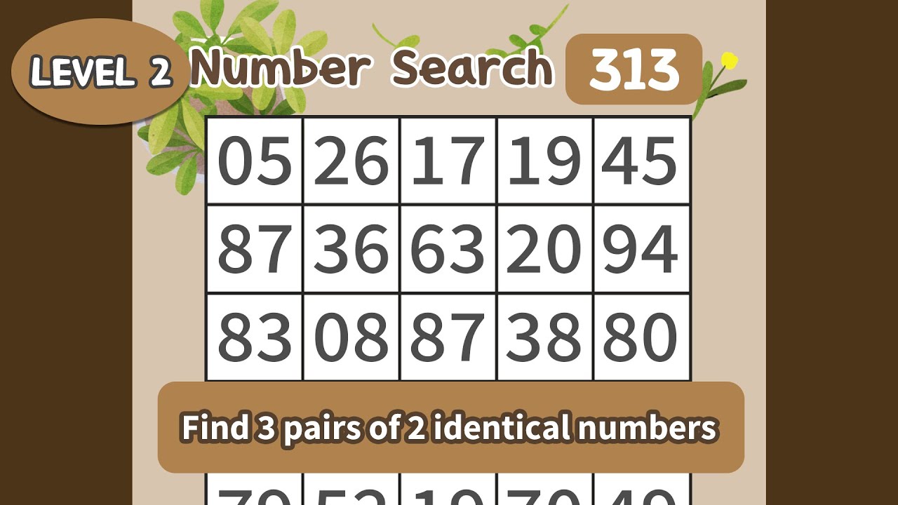 Can you spot the matching numbers? Play now and see how fast you can ...