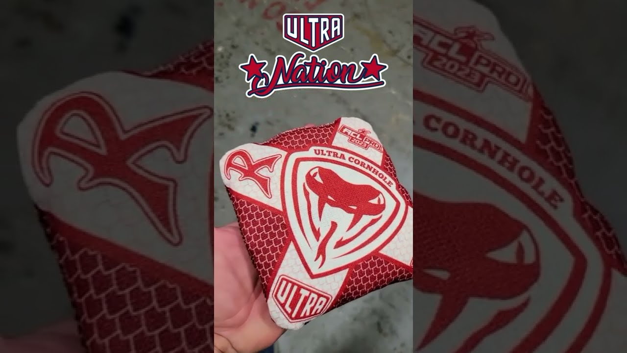 Ultra Cornhole Viper-R Red/White - YouTube