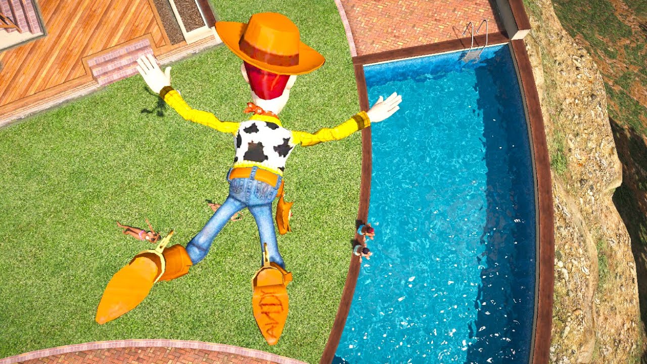 GTA 5 Water Ragdolls WOODY Jumps/Fails #14 (Euphoria Physics | Funny ...