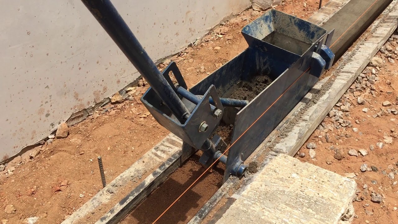 Prototype 1 Manual Curb Machine test - YouTube