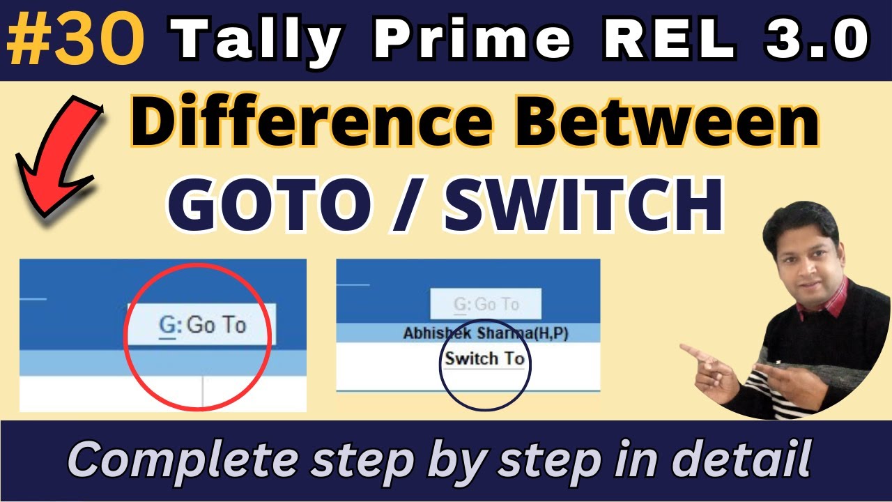 Multi-Tasking in Tally Prime || Go To || Switch To || Tally Prime ...