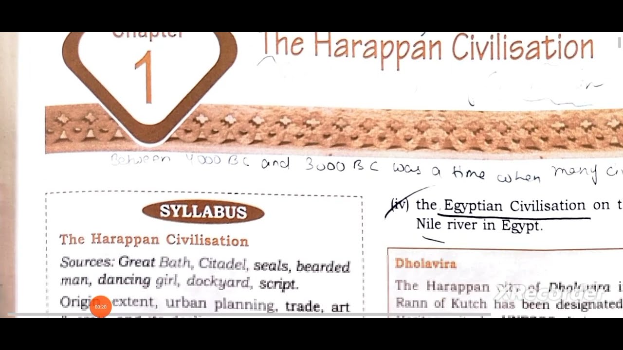 ICSE class 9 history chapter 1 The Harappan Civilisation - YouTube