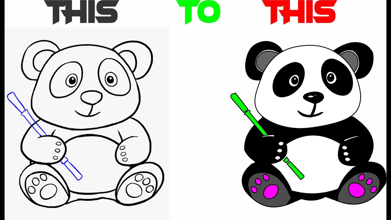 Cools tricks to make panda in Corel draw | Corel draw tutorials | Corel ...
