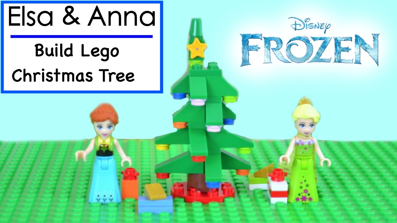 Elsa and Anna Build Lego Christmas Tree! Lego 30286 DISNEY FROZEN Toy ...