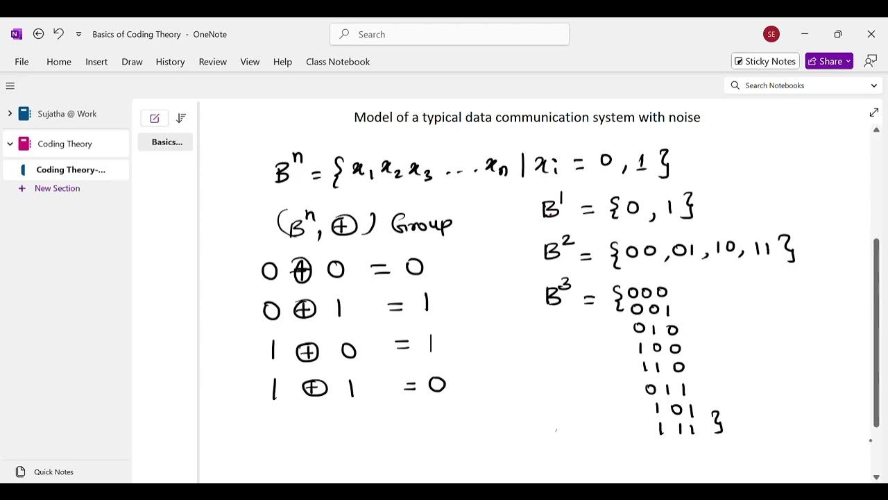 Basics of Coding Theory OneNote 2024 10 23 19 12 07 - YouTube