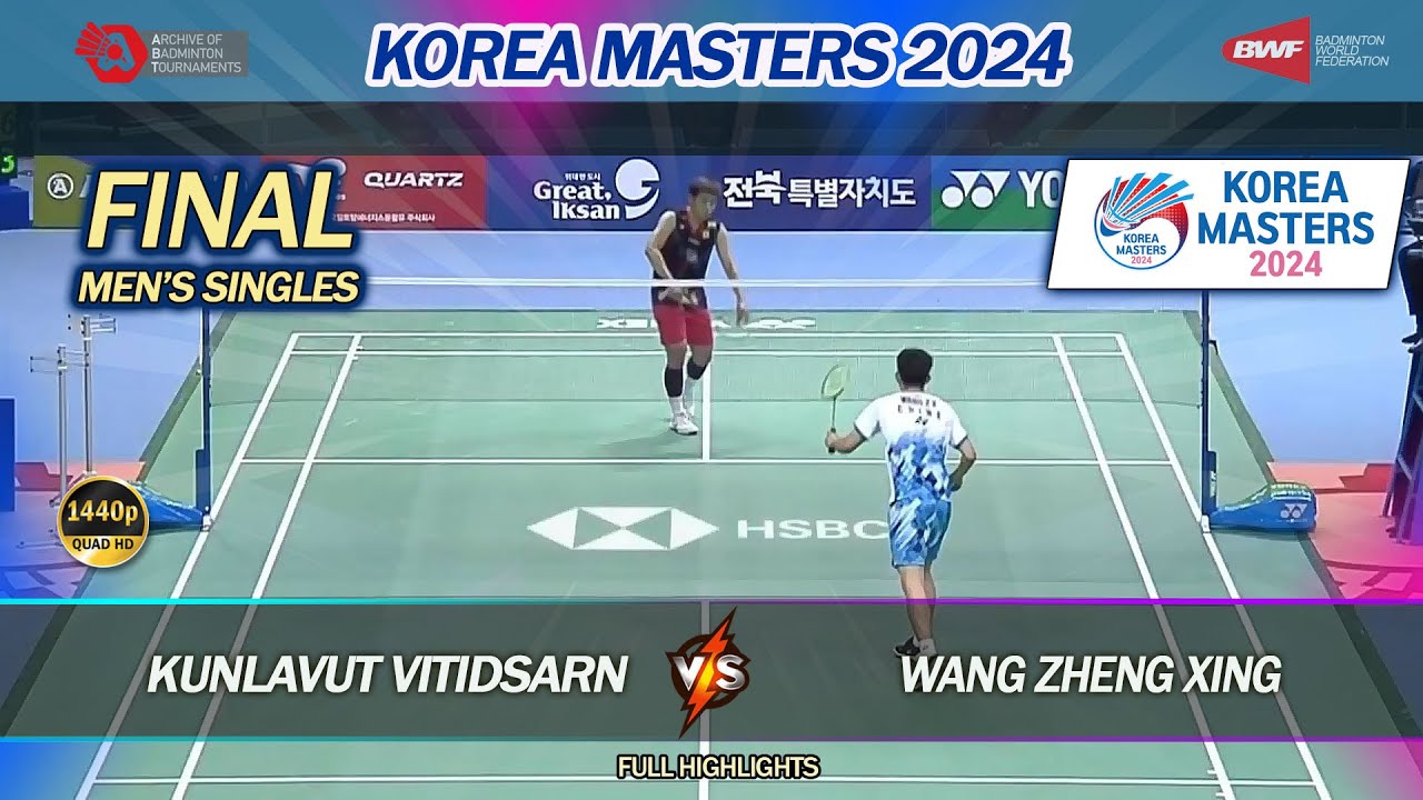 Final - MS | Korea Masters 2024 | Kunlavut Vitidsarn vs Wang Zheng Xing ...