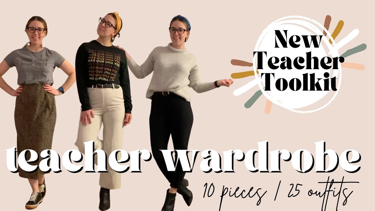 TEACHER CAPSULE WARDROBE | 10 PIECES 25 OUTFITS - YouTube