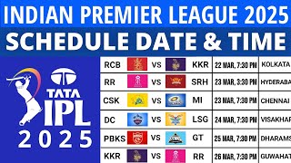US Ipl 2025 Schedule Ipl 2025 Time Table 2024 Ipl Schedule Ipl 2025 ...