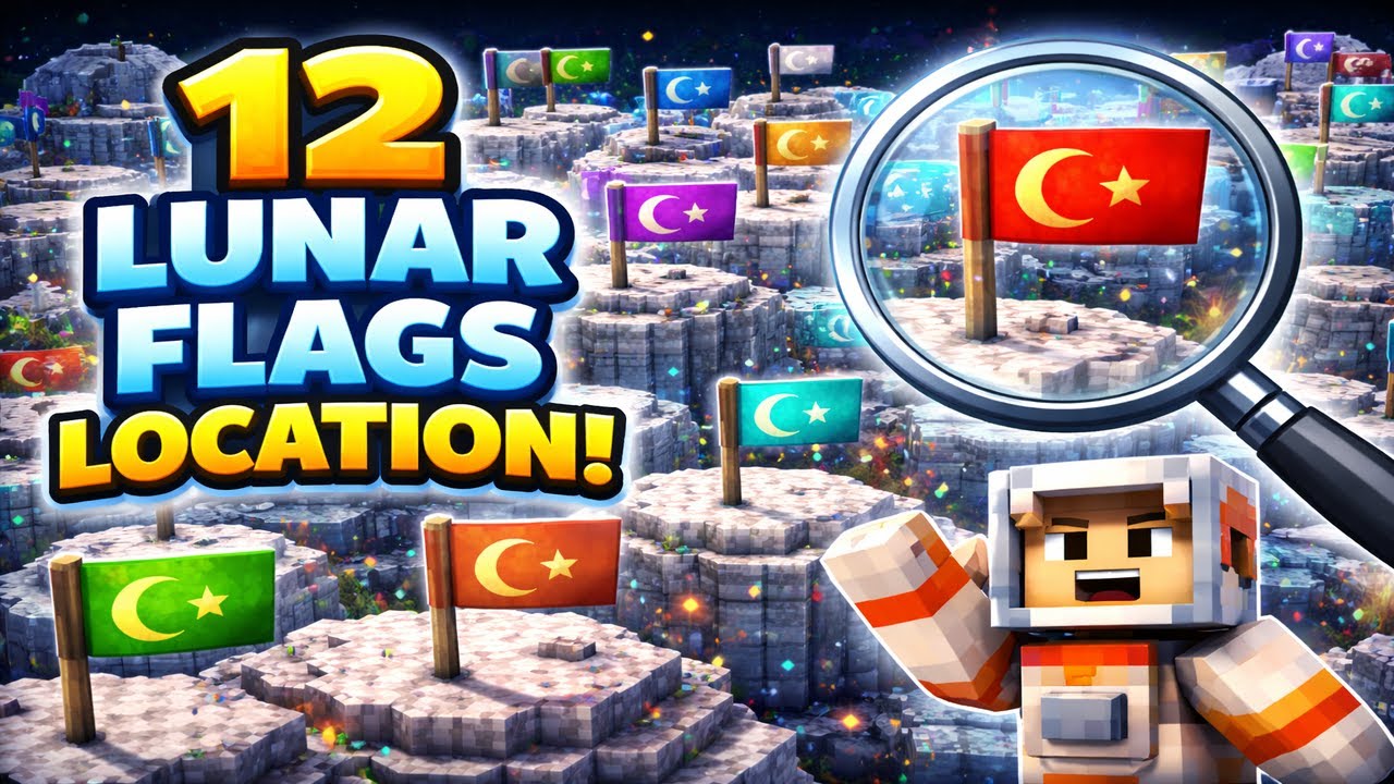 Minecraft: Showing all of the 12 Lunar Flags Location - YouTube