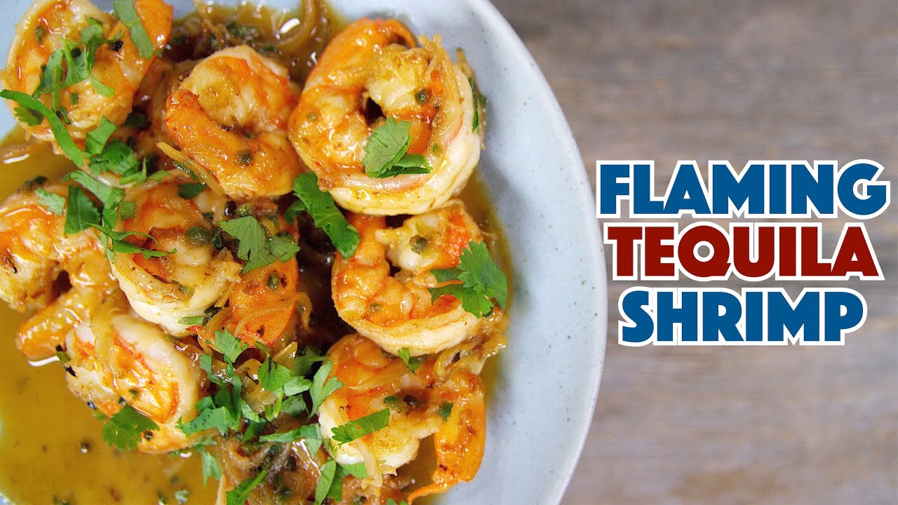 Flaming Tequila Shrimp Appetiser Recipe - YouTube