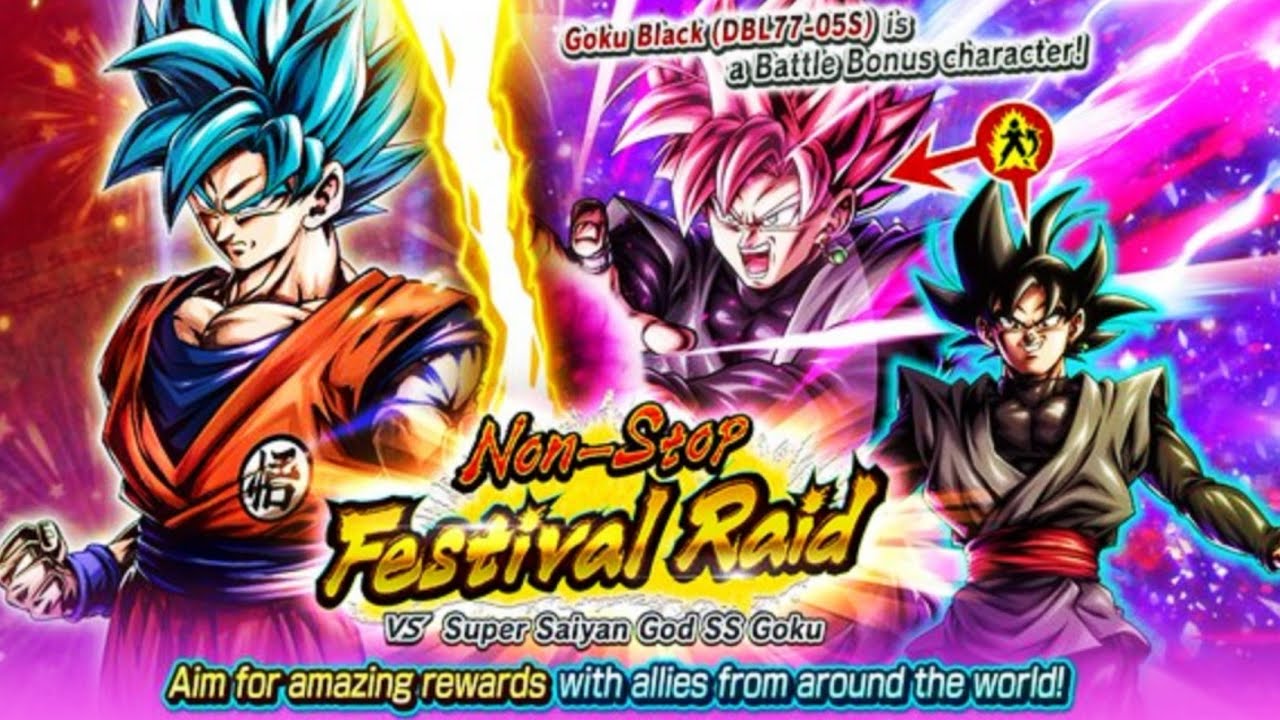 NON-STOP Festival Raid SUPER SAIYAN GOD SS GOKU Boss Battle | Dragon ...
