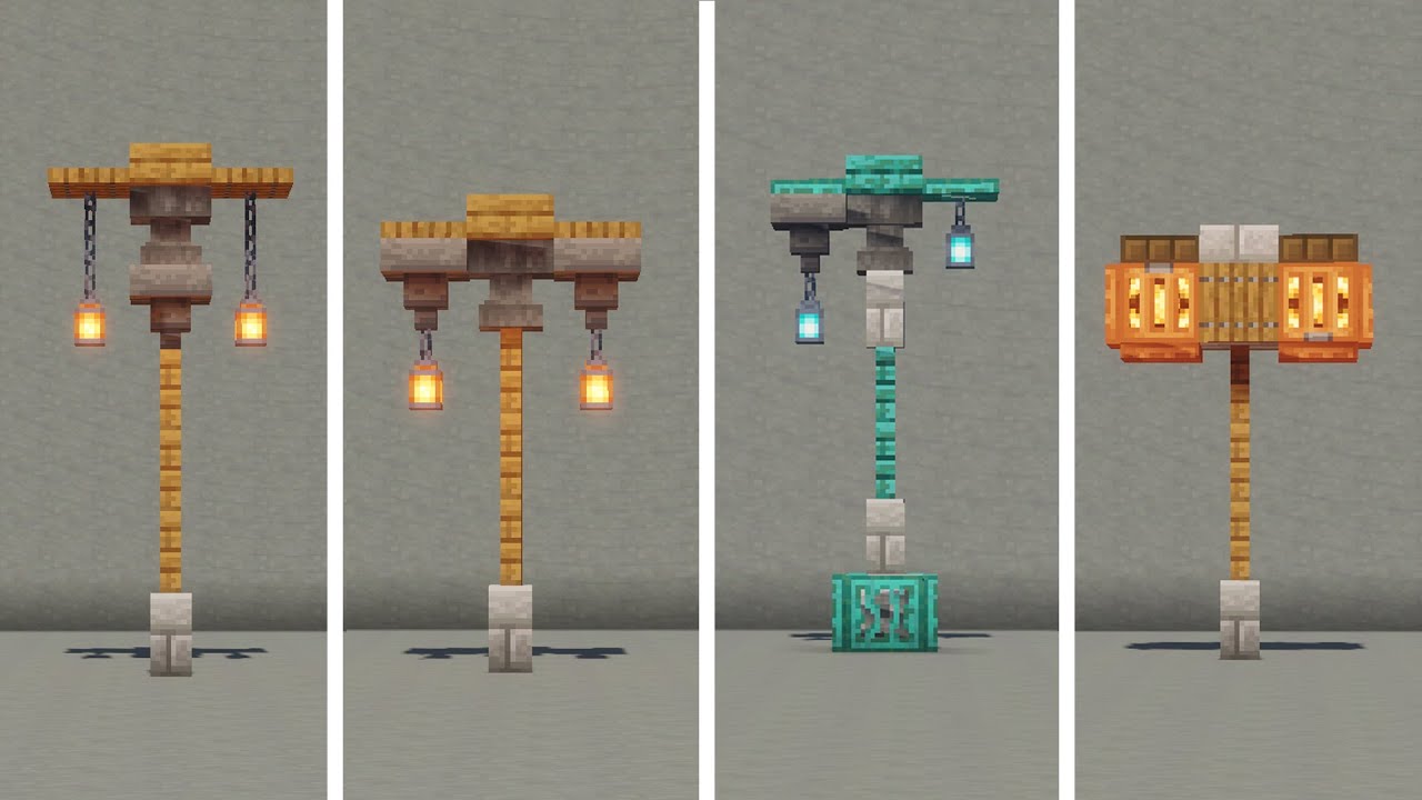 Minecraft: 10 Amazing Street Lights Designs - YouTube