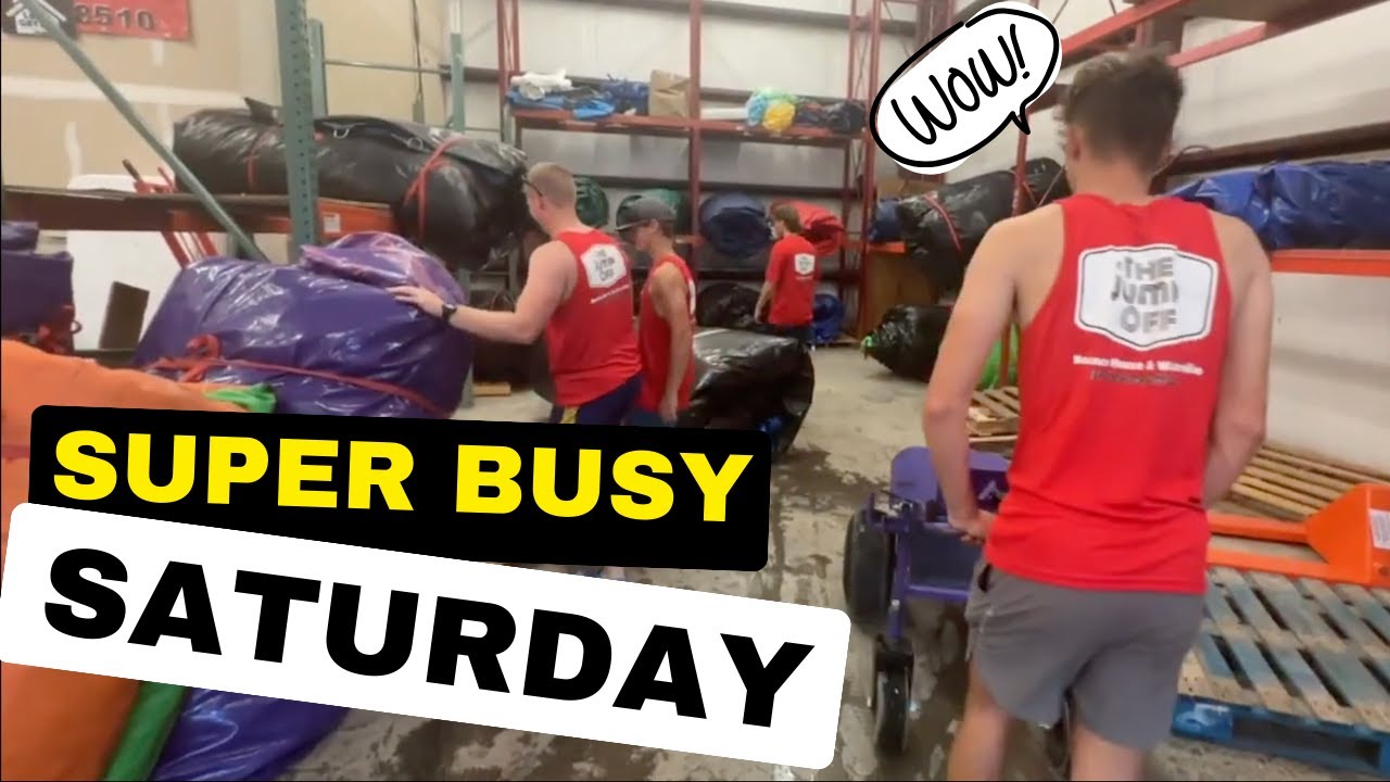 Loading Bounce House Trailers on a Busy Saturday Morning | Bounce House ...