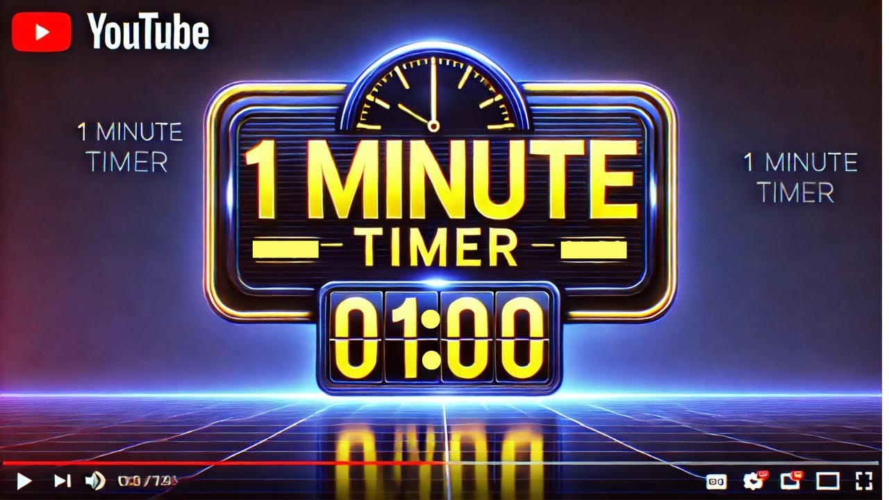 1 Minute Countdown Timer ⏱️ | Simple, Clean, No Music | 60 Seconds ...