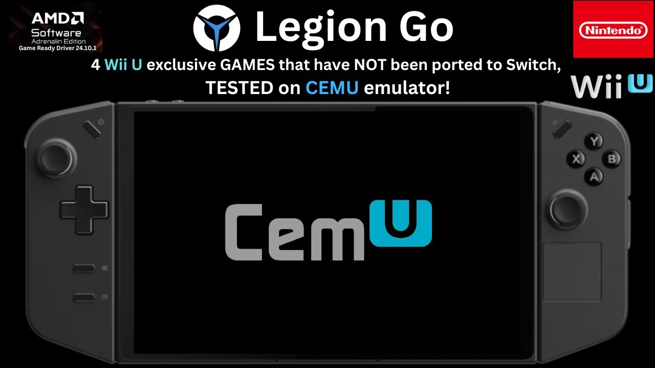 Nintendo Wii U Emulation| Cemu emulator on Legion Go | 4 Games tested ...