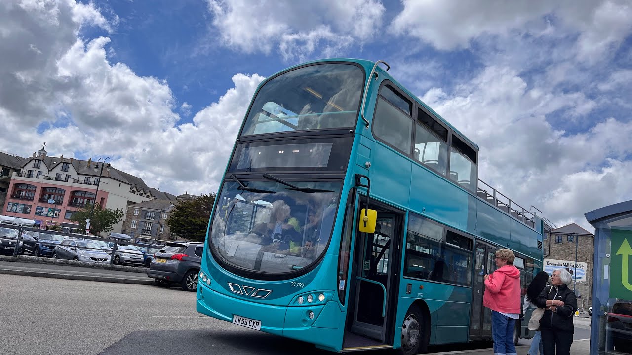 *Full Thrash!* First Kernow Wright Eclipse Gemini II Volvo B9TL 37797 ...